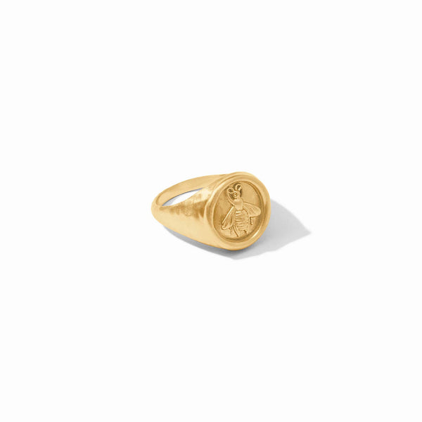 Julie Vos Bee Signet Ring Gold 5