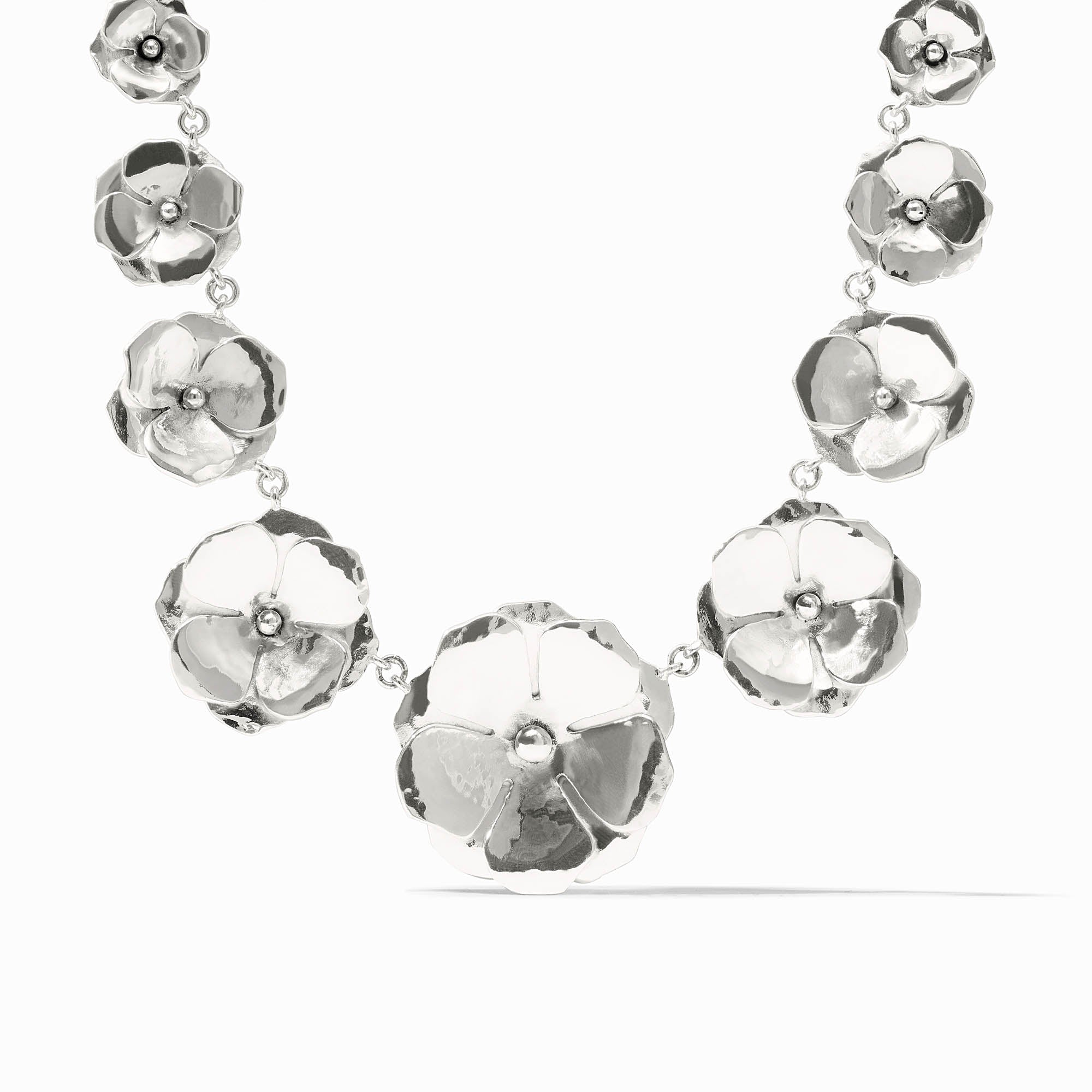 Bloom Silver Statement Necklace | Julie Vos