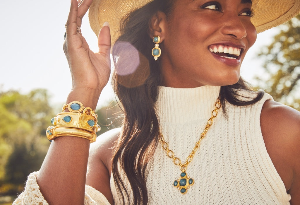 24K Gold Plate & Gemstone Bracelets | Julie Vos