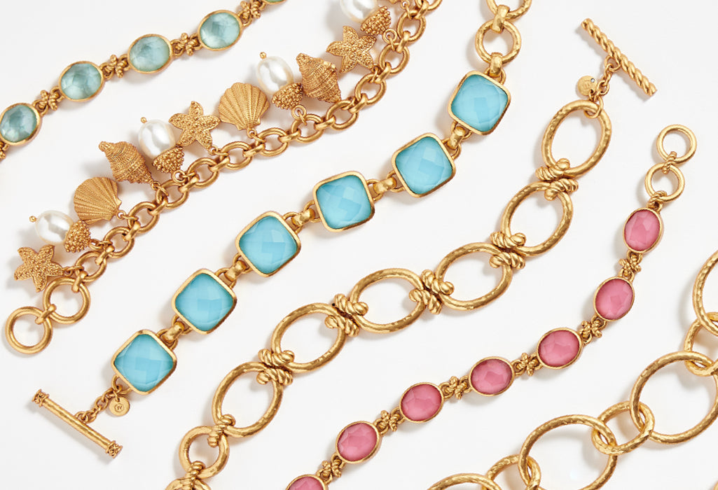 24K Gold Plate & Gemstone Bracelets | Julie Vos