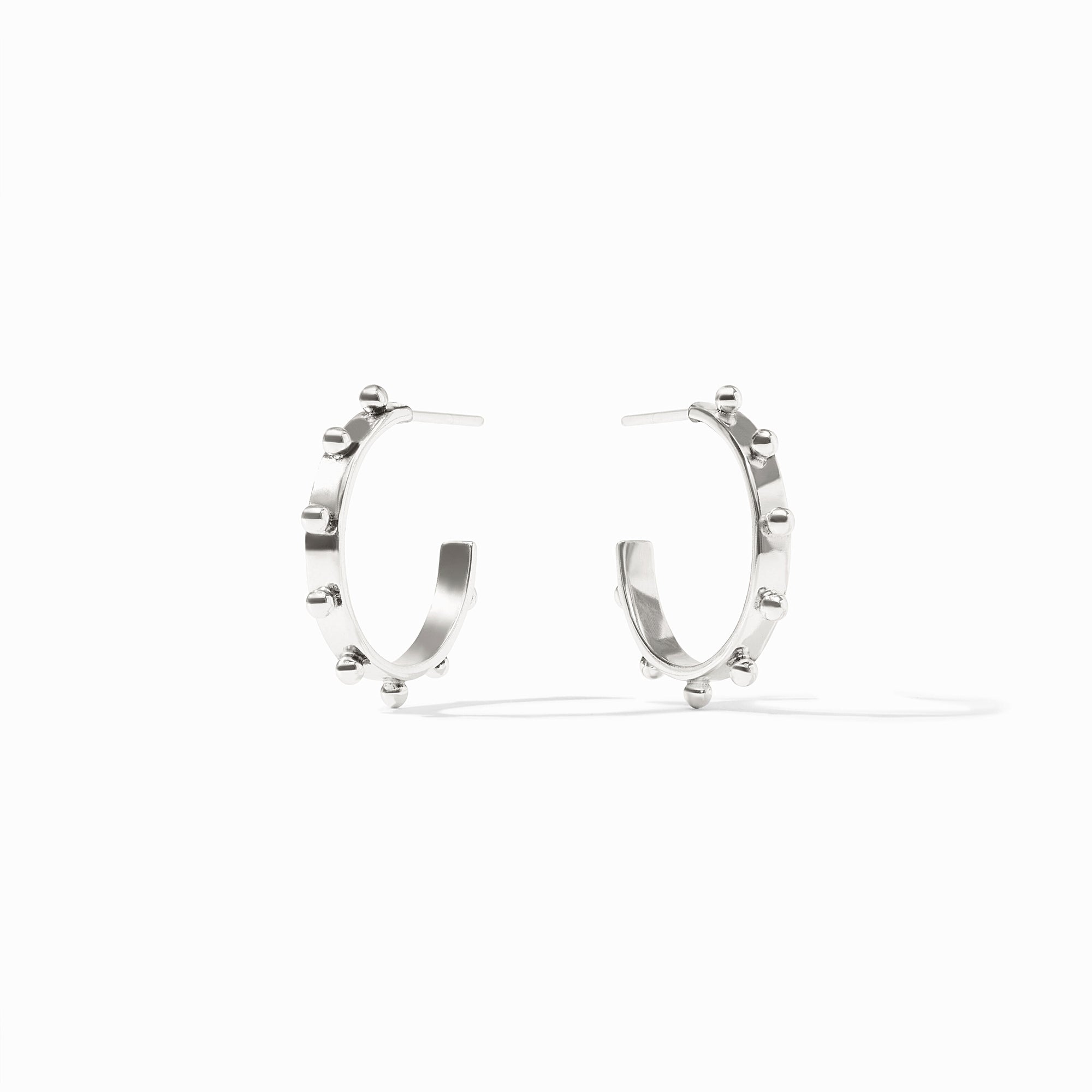 SoHo Studded Silver Hoop Earrings | Julie Vos