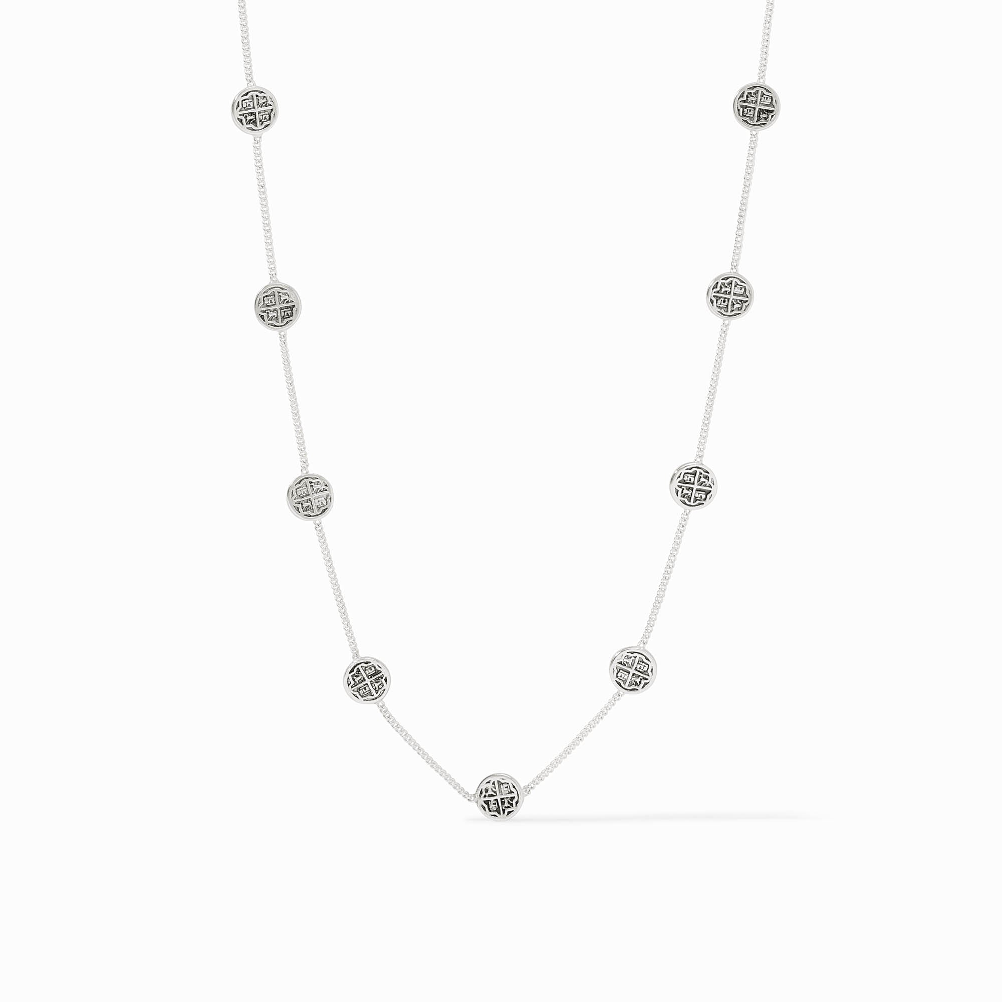 Silver Valencia Delicate Station Necklace | Julie Vos