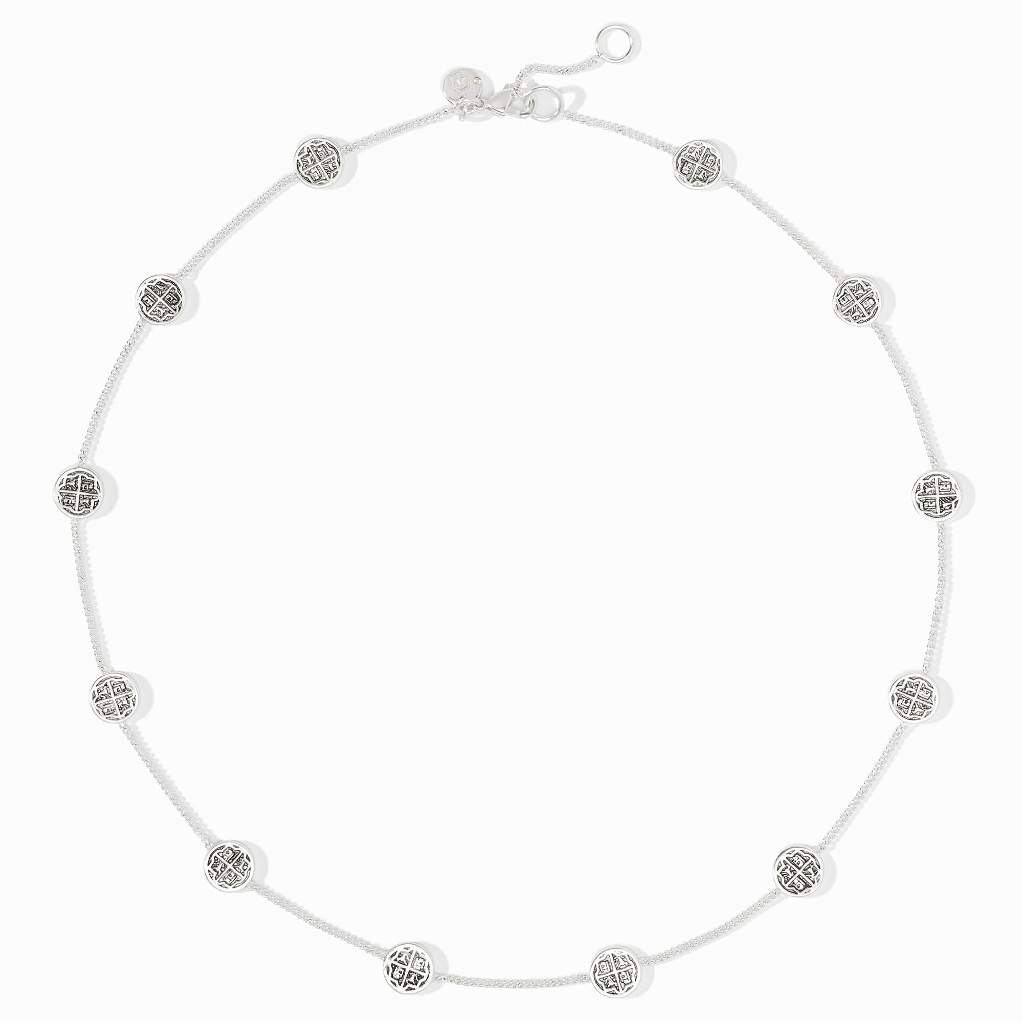 Silver Valencia Delicate Station Necklace | Julie Vos